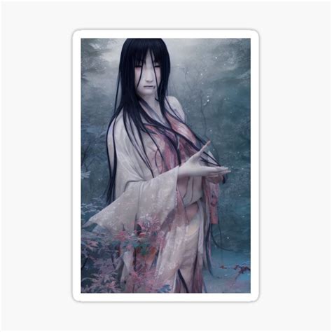 Yuki Onna Japanese Yokai Legend Snow Woman Sticker For Sale By Ravenglow Redbubble