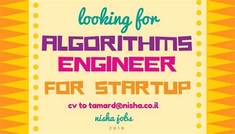looking for algorithms engineer