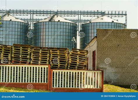 A Large Modern Plant For The Storage And Processing Of Grain Crops A