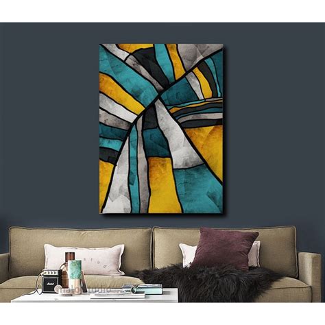Jual Lukisan Dinding Kanvas Geometri Modern Simple Lukisan Dinding