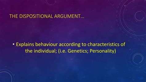 Dispositional Factors Ppt