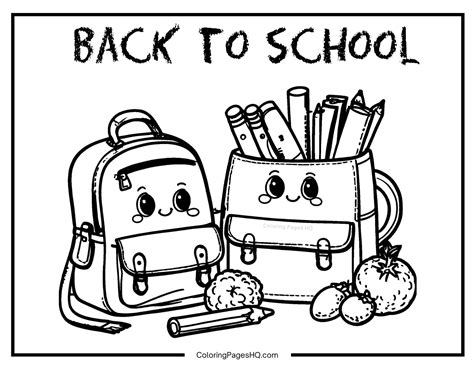 Back To School Coloring Pages Free Pdf Printables Coloring Pages Hq