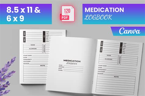Medication Logbook Canva Kdp Graphic By Boss Designer · Creative Fabrica