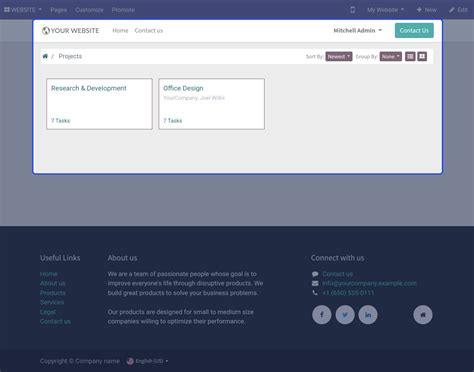 Odoo Website Project Kanban View Webkul