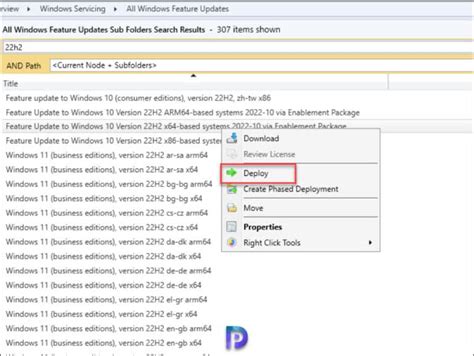 Windows H Upgrade Using SCCM Feature Update Option