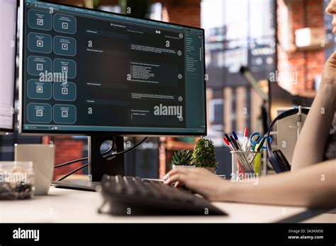 Freelancer Woman Employs Online Ai Assistant To Automate Text
