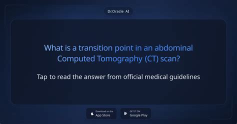 What Is A Transition Point In An Abdominal Computed Tomography Ct Scan