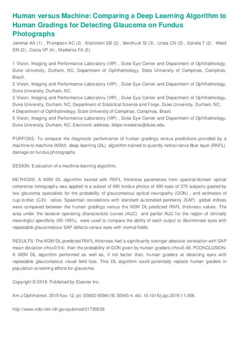 Pdf Human Versus Machine Comparing A Deep Learning Algorithm To