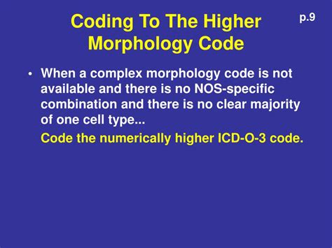 PPT Coding Complex Morphologies In ICD O 3 PowerPoint Presentation Free Download ID 299826