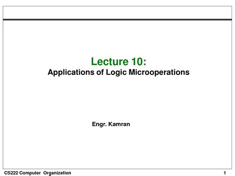 SOLUTION 10 Applications Of Logic Microoperations Studypool