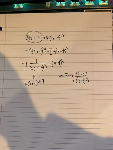 Im Back Again With Another Simple Derivative Problem That Is Stumping