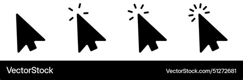 Click Cursor Icon Computer Mouse Pointer Arrow Vector Image