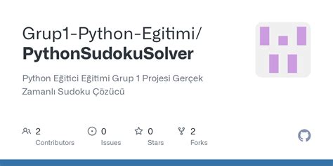 Github Grup Python Egitimi Pythonsudokusolver Python E Itici E Itimi Grup Projesi Ger Ek