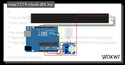 Max Clock Dht Ino Wokwi Esp Stm Arduino Simulator
