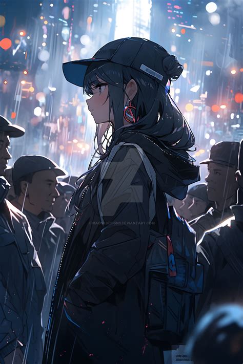Anime Girl In Rain By Maonedesigns On Deviantart