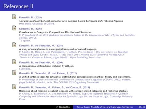 Tensor Based Models Of Natural Language Semantics Ppt