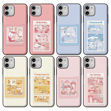 정품 산리오 홈투어 카드 범퍼 케이스 액정보호필름 증정 아이폰16 15 14 13 프로 맥스 플러스 갤럭시s25 S24 S23