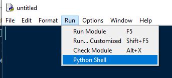Python IDLE How Do I Get From Editor To Shell Stack Overflow