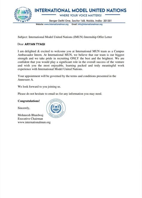 Imun Internship Globalleadership Youthempowerment Diplomacy