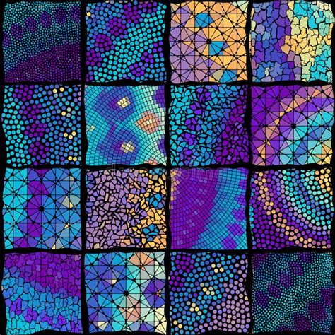 Vector Seamlesstile Mosaic Pattern Ceramic Tiles Background Vector Pattern Stock Vector