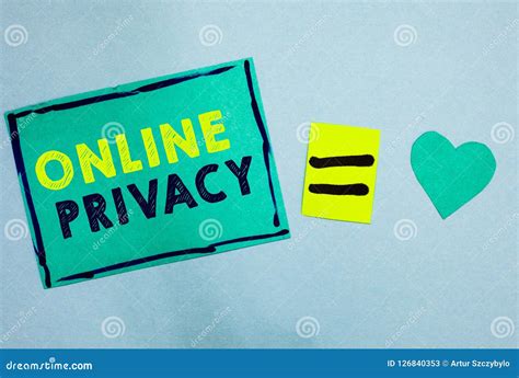 Handwriting Text Online Privacy Concept Meaning Security Level Of Personal Data Published Via