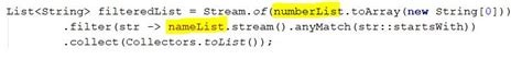 How To Filter A List Using Java Stream And Startwith Array Of Values Stack Overflow