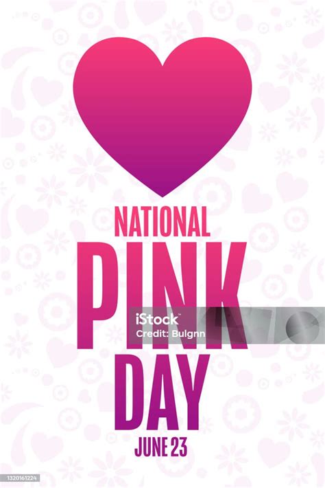 National Pink Day June 23 Holiday Concept Template For Background