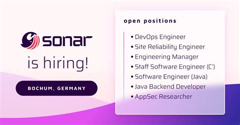 Sonar On Linkedin Wearehiring Sonarteam Sonarqube Germantech Techjobs Developerjobs