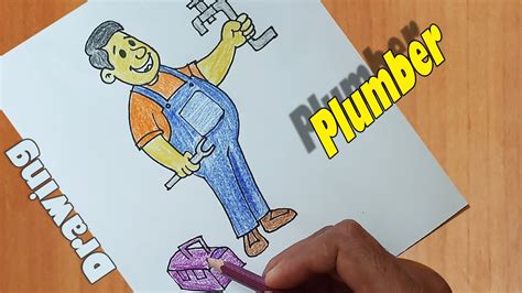 How To Draw A Plumber Drawing Easy And Simple Plumber Drawing Step