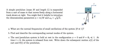 Solved M A Simple Pendulum Mass M And Length L Is