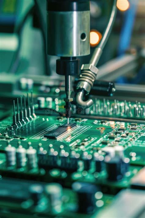 Computer Motherboard Close Up Stock Illustration Illustration Of