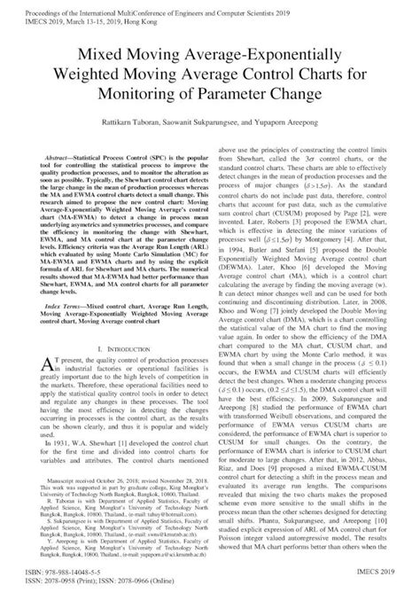 Pdf Mixed Moving Average Exponentially Weighted Moving Average