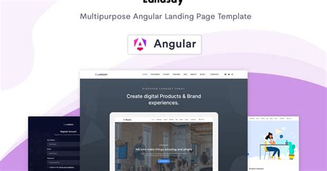 landsay modèle de page de destination angular 17 modèles de sites