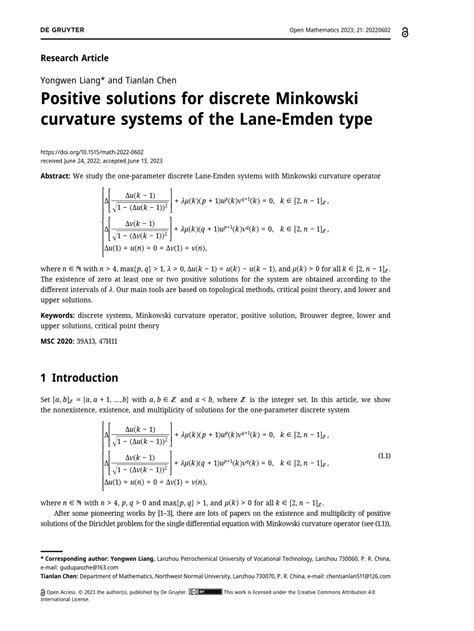 pdf positive solutions for discrete minkowski curvature systems of