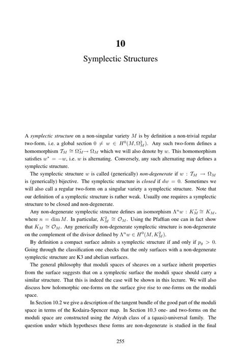 symplectic structures chapter 10 the geometry of moduli spaces of