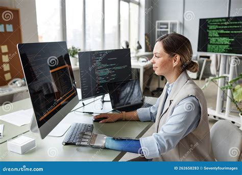 Checking Programming Code For Bugs Stock Image Image Of Working Disability