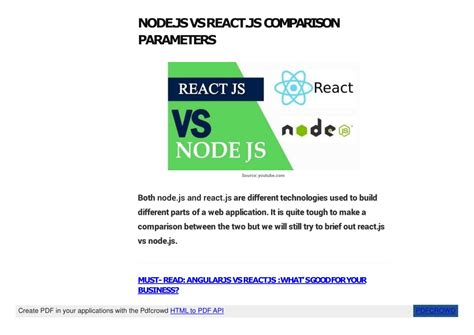 PPT Node JS Vs React JS React Js Vs Node Js Comparison PowerPoint