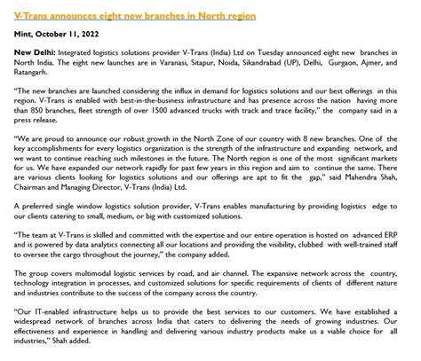 News Coverage V Trans