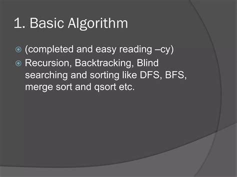 Algorithm Hierarchy Ppt