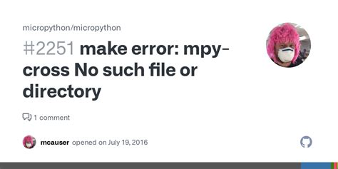 Make Error Mpy Cross No Such File Or Directory · Issue 2251