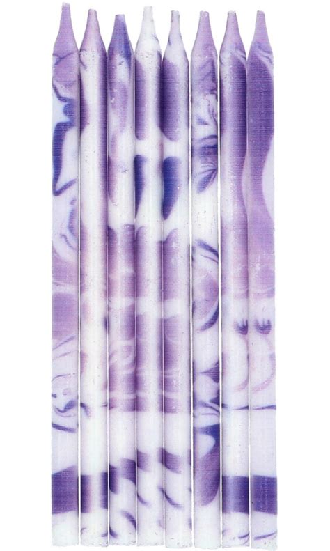 Folat ტორტის სანთელი იასამნისფერი And თეთრი 10 სმ 24 ც Veli Store