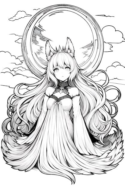 Fox Girl Coloring