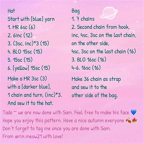 Free Pattern Sam The Postbear
