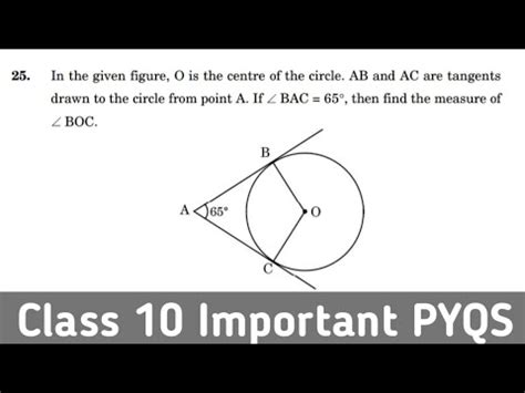 In the given figure O is the center of the circle AB and AC are tangents drawn from to the ...