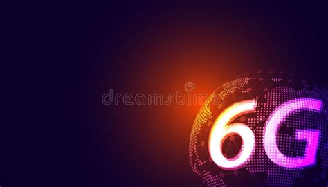 Abstract World Technology Digital Futuristic Concept 6g Sixth Generation Wireless Communication