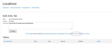 xmldb editor moodle developer resources