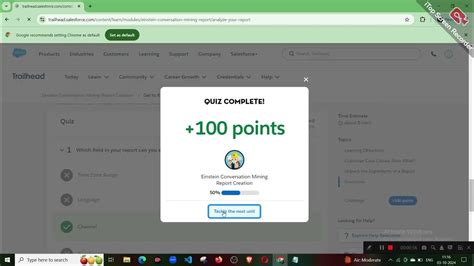 Einstein Conversation Mining Report Creation Salesforce Salesforce Trailhead Youtube
