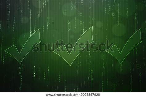 2d Illustration Checkbox Tick Sign Stock Illustration 2005867628
