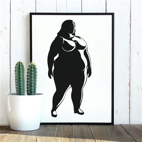 Curvy Girl Svg Curvy Women Poster Wall Art Female Art Print Curvy