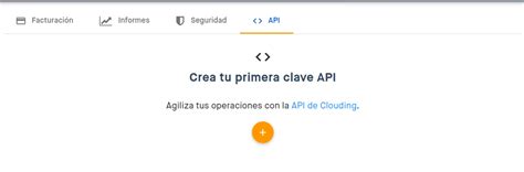 Cómo crear una clave API en Clouding Clouding io